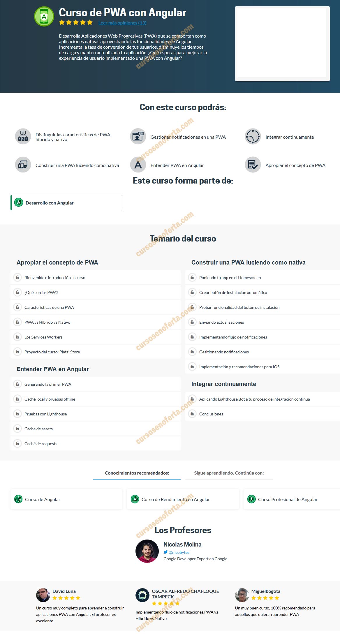 Curso de PWA con Angular - cursosenoferta.com Curso de PWA con Angular - cursosenoferta.com